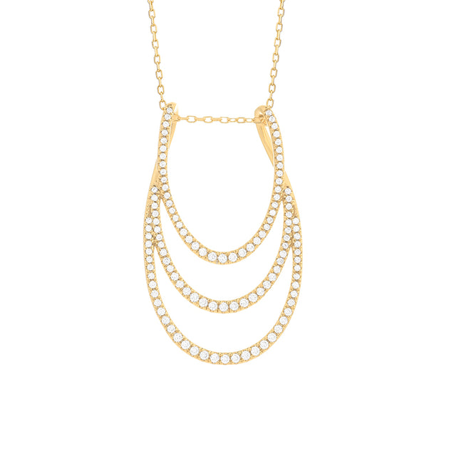 14k Yellow Gold Timeless Diamond Pendant, 0.35ctw – Avant Garde