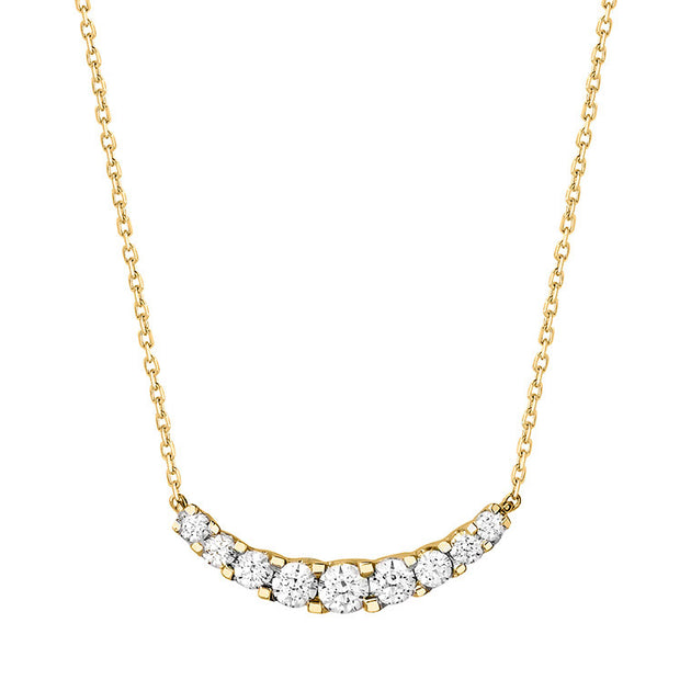 14K Gold Graduated Diamond Pendant Necklace – Avant Garde